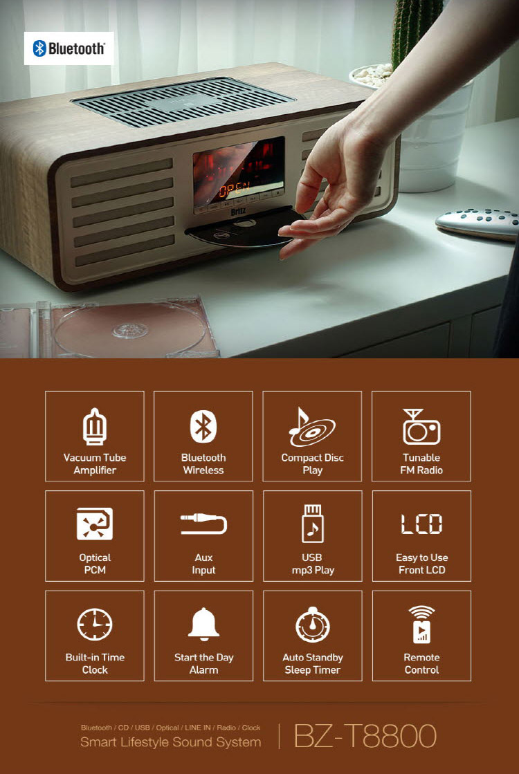 브리츠 하이엔드 진공관 블루투스 오디오 BZ-T8800_Britz
