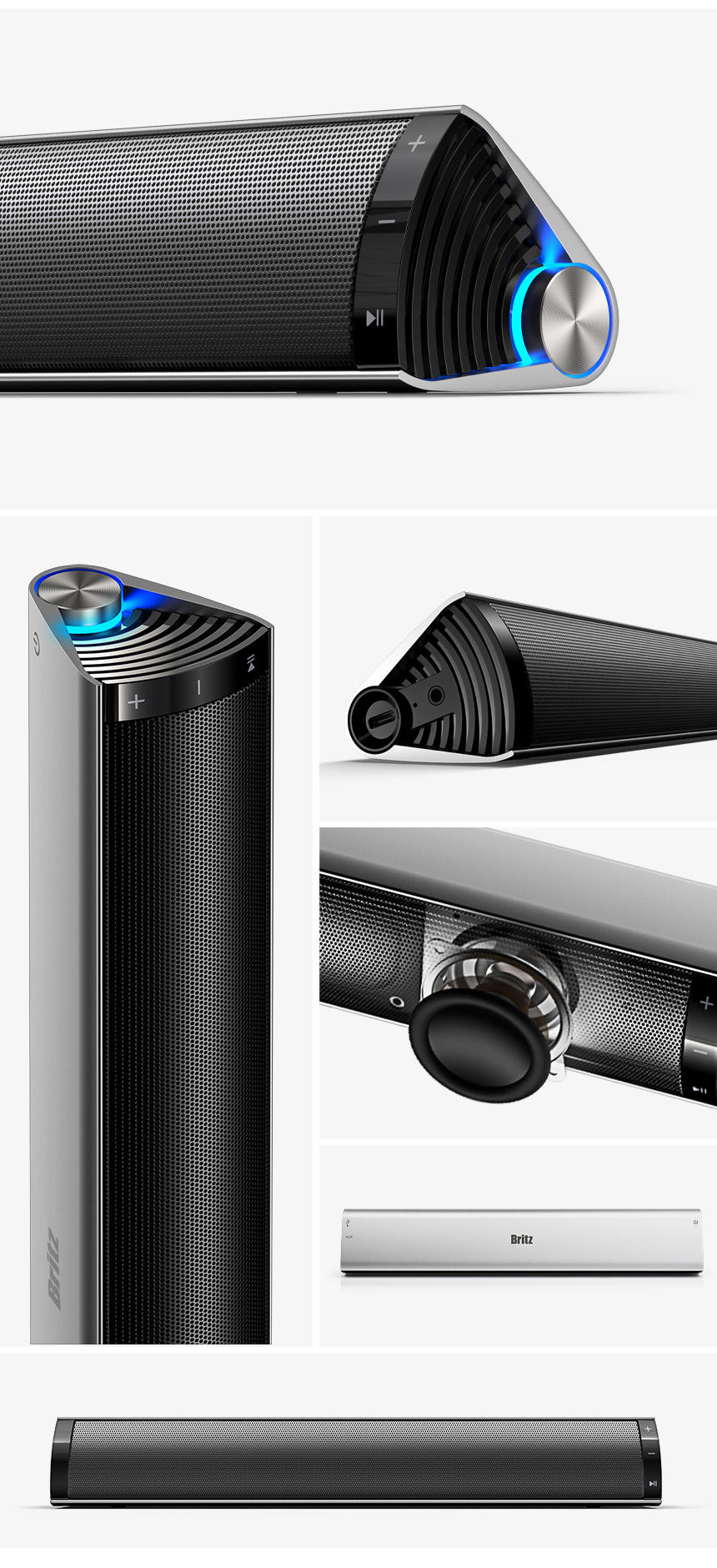 브리츠 포터블 블루투스 사운드바 스피커 BR-T10_Britz